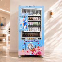 China 21.5 Inch Touch Screen Ice Cream Vending Machine -18°C Freezer Elevator Frozen Food Vending Machine With Card Reader & Remote Smart Management for sale