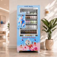 China 21.5 Inch Touch Screen Ice Cream Vending Machine -18°C Freezer Elevator Frozen Food Vending Machine With Card Reader & Remote Smart Management for sale