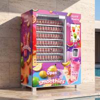 China Commercial Fresh Smoothie Vending Machine with Refrigerated Storage, Automatic Cup Mixing System, Intelligent Elevator Pickup Platform, Remote Management for Operators and Distributors for sale