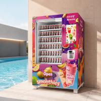China Commercial Fresh Smoothie Vending Machine with Refrigerated Storage, Automatic Cup Mixing System, Intelligent Elevator Pickup Platform, Remote Management for Operators and Distributors for sale
