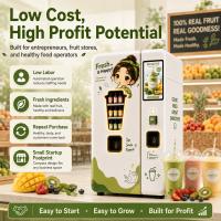China Small Fresh Smoothie Vending Machine with Automatic Blender, Smart Payment System, 21.5-Inch Touchscreen, Self-Cleaning Function for Healthy Beverage Retail Business for sale