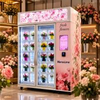 China Commercial Flower Vending Machine with Temperature-Controlled Freshness, Automatic Self-Service Shopping, Card Payment and Customizable Flower Storage for sale