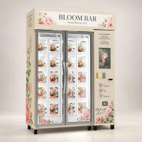China Commercial Refrigerated Fresh Flower Vending Machine with 21.5-Inch Touch Screen and 20 Cooled Compartments for sale