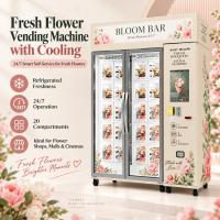 China Commercial Refrigerated Fresh Flower Vending Machine with 21.5-Inch Touch Screen and 20 Cooled Compartments for sale