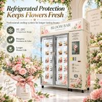 China Commercial Refrigerated Fresh Flower Vending Machine with 21.5-Inch Touch Screen and 20 Cooled Compartments for sale