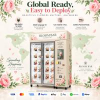 China Commercial Refrigerated Fresh Flower Vending Machine with 21.5-Inch Touch Screen and 20 Cooled Compartments for sale