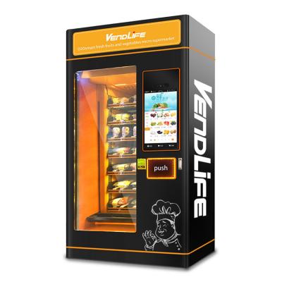 China Salad Vegetable And Fruits Fully Automatic Single-Cabinet Commercial Hot Food Vending Machine For 2021 New Style for sale