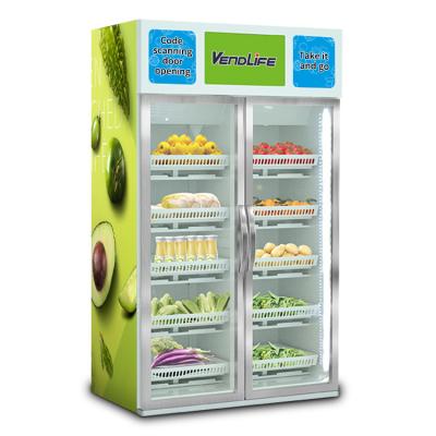China Adjustable card reader vending machine 500W With Fridge Explosionproof for sale
