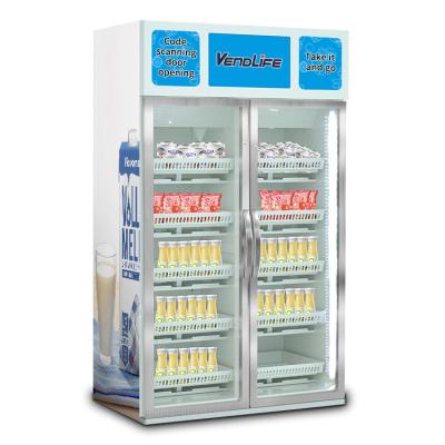 China Milk Smart Vending Machine 500W For Double Doors ISO90001 Approved for sale