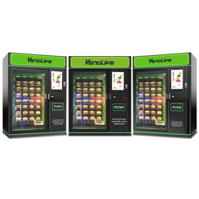 China 220V Automatic Hot Food Vending Machine Microwave Equipped DEX System for sale