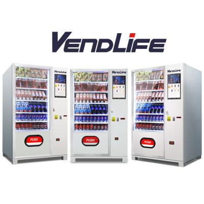China New Model cuatm desigh Snack and Drink Combo Black  Vending Machine for Europe for sale