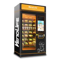 China Belt Conveyor Elevator Vending Machine For Glass Water Healthy Food Pho Bo Salad Egg Vegetable Combo for sale