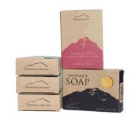 China Full Color Printing Brown Kraft Paper Small Handmade Soap Packaging Paper Box Custom for sale