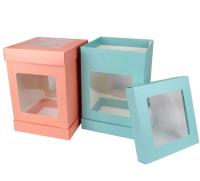 China 6 8 10 12 14 Inch Wedding Favor Square Tall Tiered Cake Paper Boxes Custom for sale