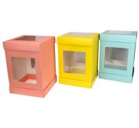China 6 8 10 12 14 Inch Wedding Favor Square Tall Tiered Cake Paper Boxes Custom for sale