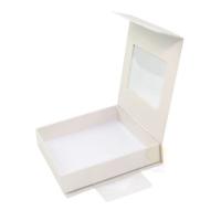 China Rigid Cardboard Magnetic Closure Clear Window Gift Box Packaging Kraft Box With PVC Window for sale