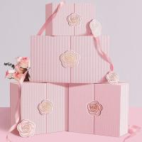 China Magnetic Closure Custom Luxury Rigid Cardboard 2 Two Piece Side Open Double Door Gift Box Lifting Packaging Box for sale