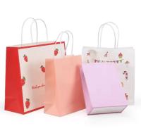 China Plain Brown White Kraft Paper Bag With Twisted Handle Customized Paper Shopping Bags for sale