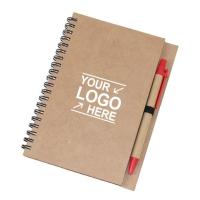 China Double Metal Spiral ECO Book Coil Notebook With Paper Pen Recyclable Elastic Band Notebook for sale