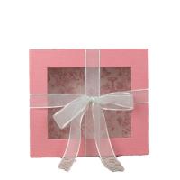 China Valentine's Day Rigid Gift Box Creative Window With Bow Exquisite Box for sale