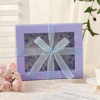 China Valentine's Day Rigid Gift Box Creative Window With Bow Exquisite Box for sale