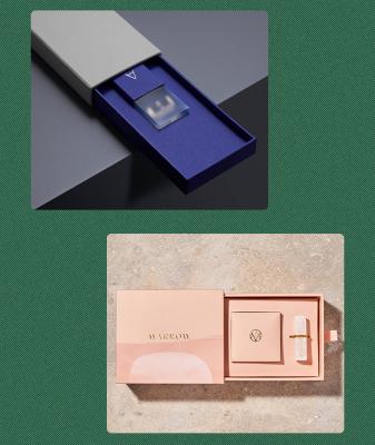 China Custom Logo Top Box Embossed Logo Perfume / Essential Oil Cosmetic Box Paper Gift Box for sale