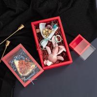 China Customized Rigid Gift Box Open Window Paper Box Wedding Party Flower Gift Doll for sale