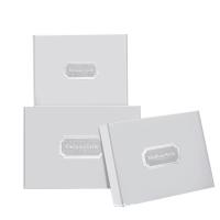 China Custom Silver Foil Stamped Logo Clothing Cosmetic Packaging Boxes Credit Card Gift Packaging Boxes for sale