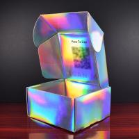 China Holographic Corrugated Cardboard Box Custom Logo Cosmetics Laser Cardboard Box Clothing Mailing Skincare Corrugated Pack for sale