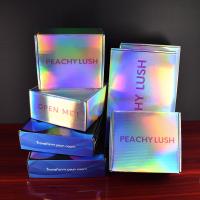 China Holographic Corrugated Cardboard Box Custom Logo Cosmetics Laser Cardboard Box Clothing Mailing Skincare Corrugated Pack for sale