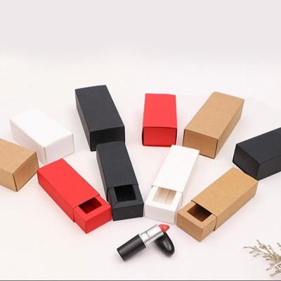 China Custom Printed Drawer Paper Boxes Cosmetic Delivery Box With Logo for Lipstick Lip Balm Mascara for sale