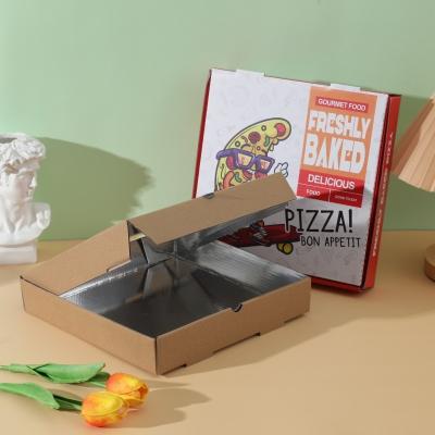 China Food Packaging Folding Carton Pizza Box Factory Production Customized Logo Paper Pizza Box for sale