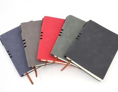 China Custom Logo Multicolor Premium Business Meeting Diary Planner Leather Cover With Pen Holder for sale