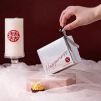 China Customized High Grade Paper Gift Box Rose Red Candy Wedding Laser Empty Box Wholesale for sale