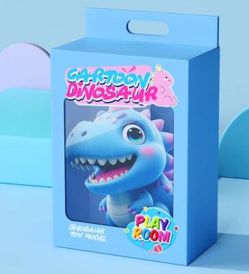 China Custom Window Gift Box for Toys Cups Badges Underwear Socks Creative Cardboard Packaging Box with Clear Display for sale