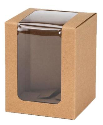 China Custom Small Transparent Display Box Kraft Paper White Cardboard Packaging For Aromatherapy Or Gifts for sale