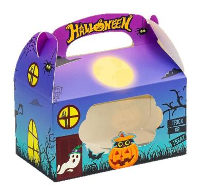 China Custom Halloween Packaging Paper Color Box Candy Box Toy Box Holiday Party Logo for sale