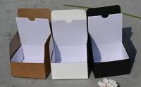 China Custom Tuck Top Cardboard Packaging Boxes Kraft White and Black Paper Gift Boxes for Small Products for sale