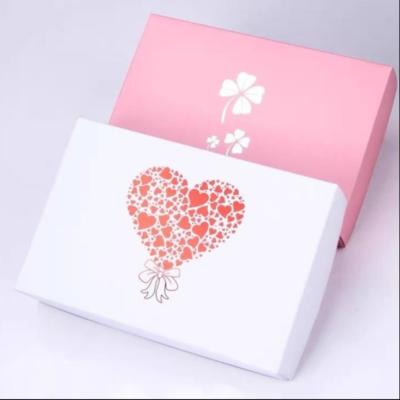 China Customized White Cardboard Packaging Drawer Box Data Cable Top And Bottom Cover Paper Box Cosmetics for sale