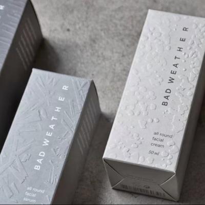China Luxury Skincare Product Packaging Custom Printed White Paper Boxes for sale