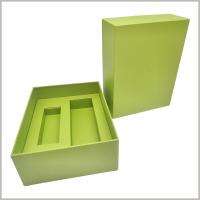 China Custom Luxury Rigid Gift Box With Insert For Skincare Or Electronic Products Matte Green Packaging for sale