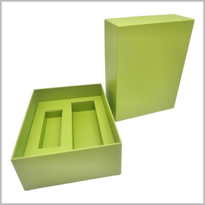 China Custom Luxury Rigid Gift Box With Insert For Skincare Or Electronic Products Matte Green Packaging for sale