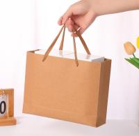 China Handbags Kraft Paper Bags Christmas Packaging Gift Bags For Clothing Store for sale