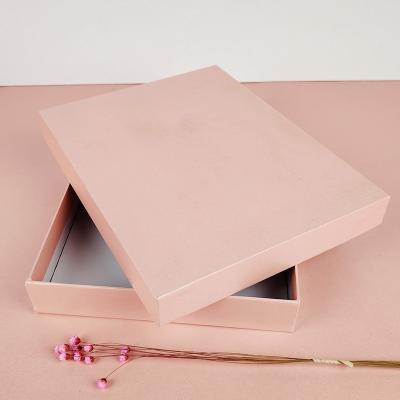 China Gift Box Hard Box Scarf Square Scarf Pink Top And Bottom Cover Souvenir Gift Packaging Box Manufacturers for sale