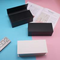 China Empty Packaging Box Special Paper Magnetic Black Rectangular Flip Cover Paper Box Can Be Customized With Logo for sale