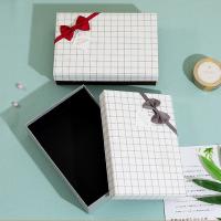 China High End Square Gift Box With Bow Rigid Lid And Base Packaging For Special Occasions for sale