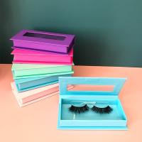China Wholesale Colorful Foldable Magnetic Eyelash Boxes With Transparent Window For Beauty Packaging for sale