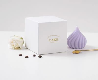 China White Square Bakery cake folding carton Sturdy Elegant for Cake Presentation for sale