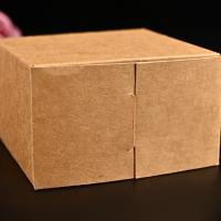 China Convenient Folding Kraft Paper Cake Box Food Grade Material For Cupcakes And Desserts for sale