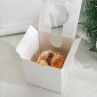 China Transparent Muffin Box Square Packaging Box Dessert Mousse Pastry Cake Box for sale